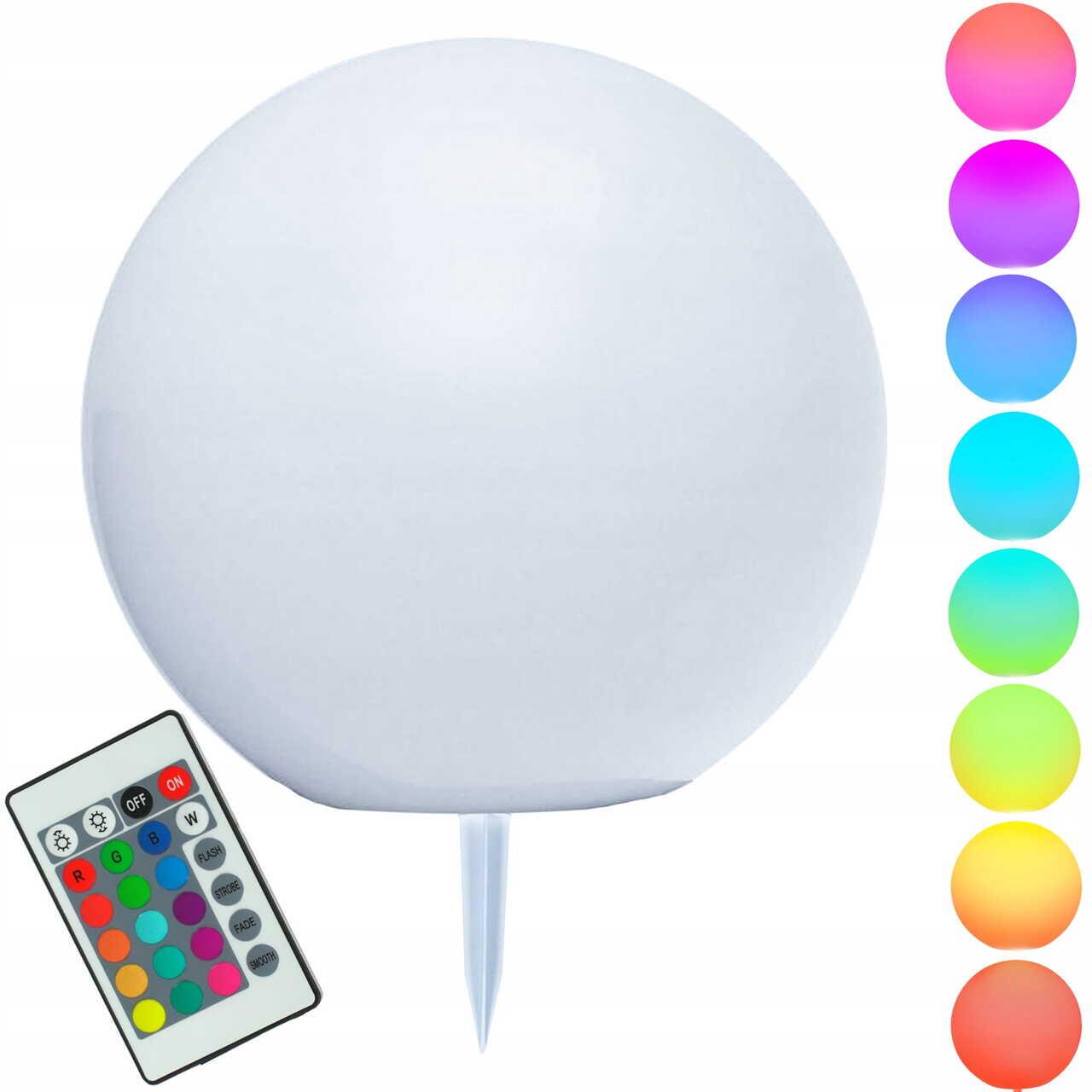 Lampa solara pentru gradina, Jumi, tip glob, telecomanda, 12 culori ...