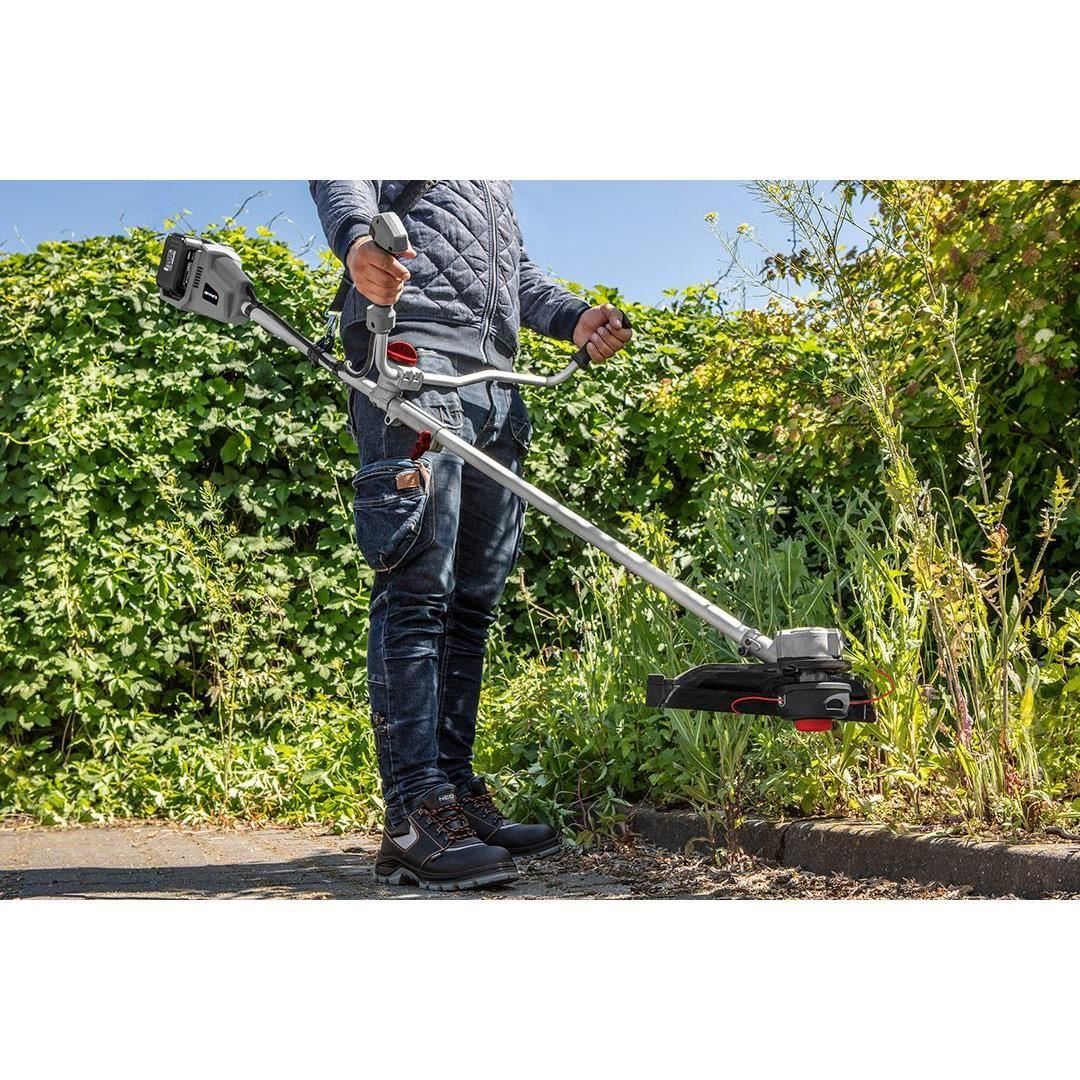 Motocoasa, trimmer, pentru tuns iarba, electric, cu 2 acumulatori 4 Ah ...