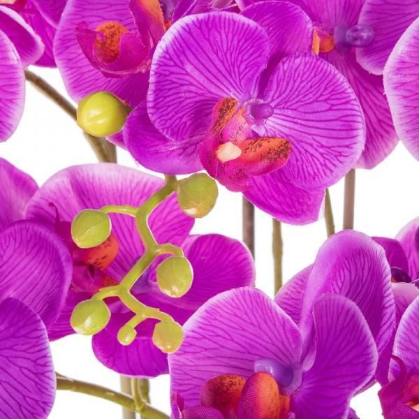Orhidee arificiala cu ghiveci din ceramica, violet, 70 cm, Springos ...