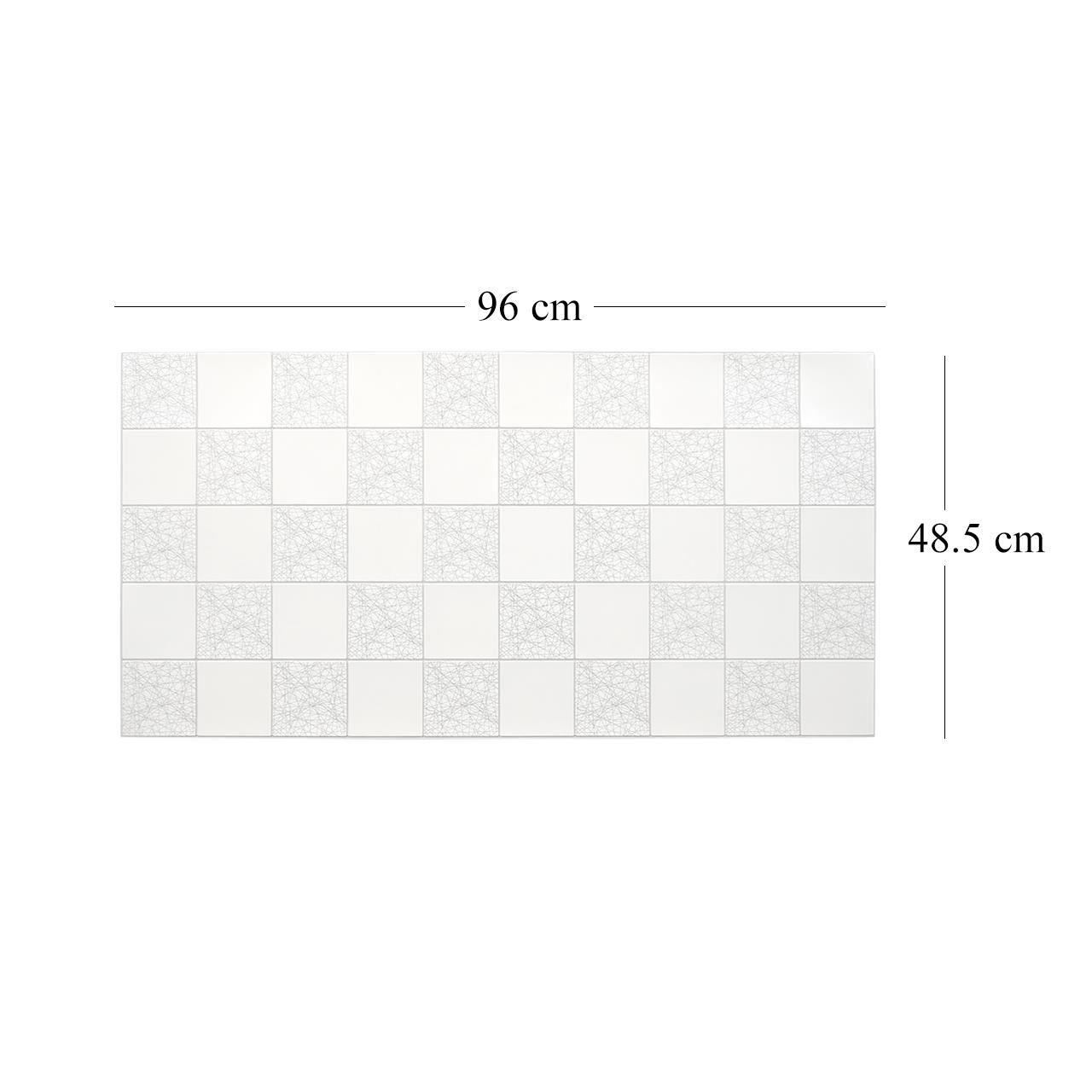 Panou decorativ, PVC, model marmura, alb si gri, 96x48.5cm - Artool.ro