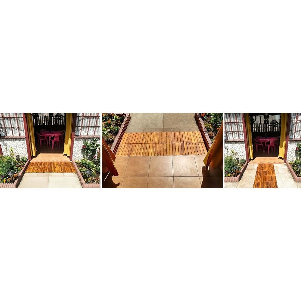 Podea de gradina/balcon din lemn, 10 buc, 30x30 cm, Malatec - Artool.ro