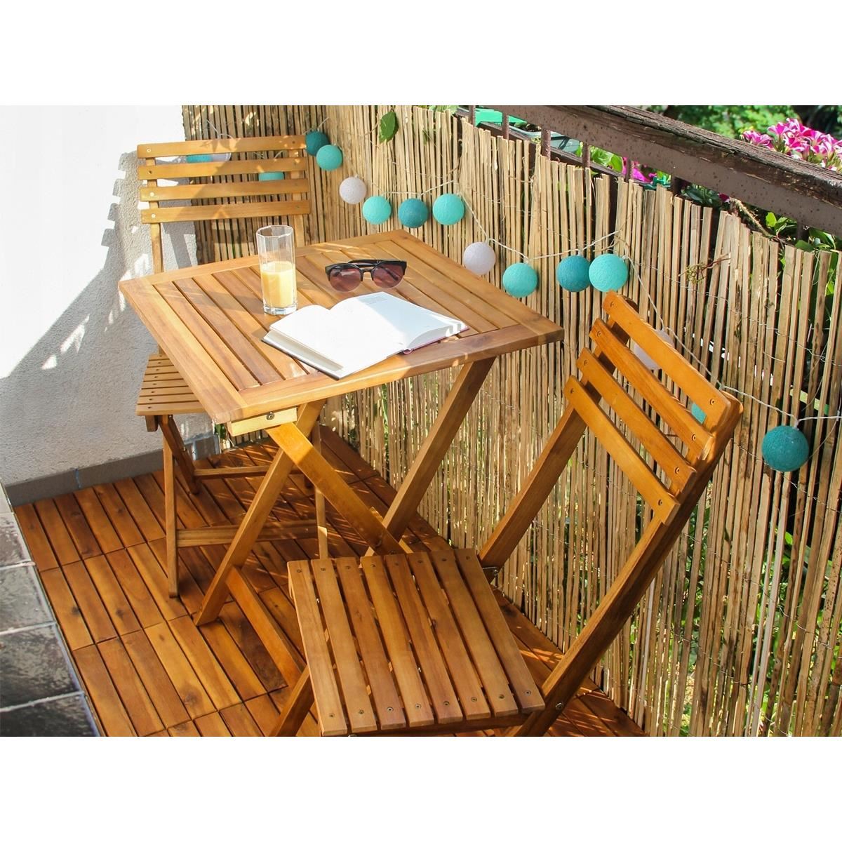 Podea de gradina/balcon din lemn, 10 buc, 30x30 cm, Malatec - Artool.ro