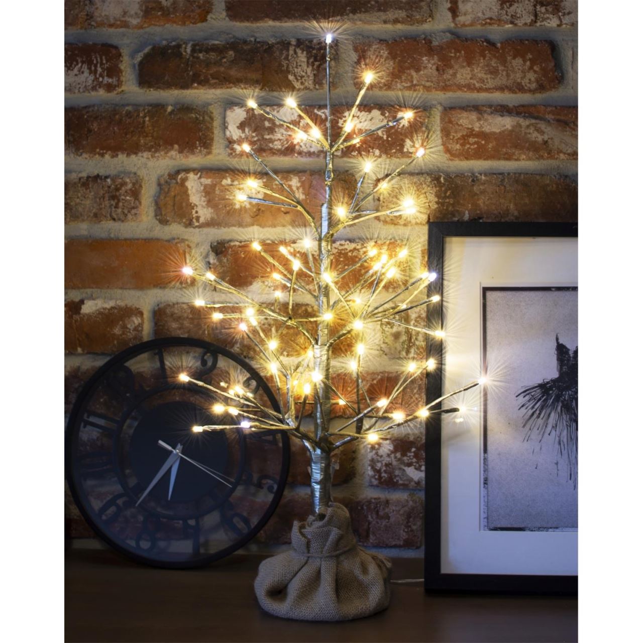 Pom decorativ cu lumini, auriu, 72 LED, IP20, 60 cm - Artool.ro