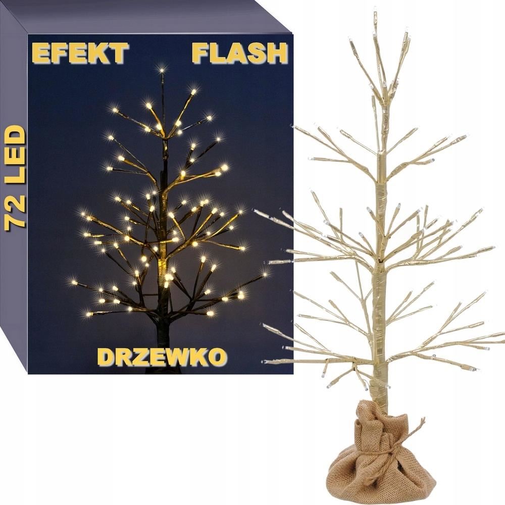 Pom decorativ cu lumini, auriu, 72 LED, IP20, 60 cm - Artool.ro