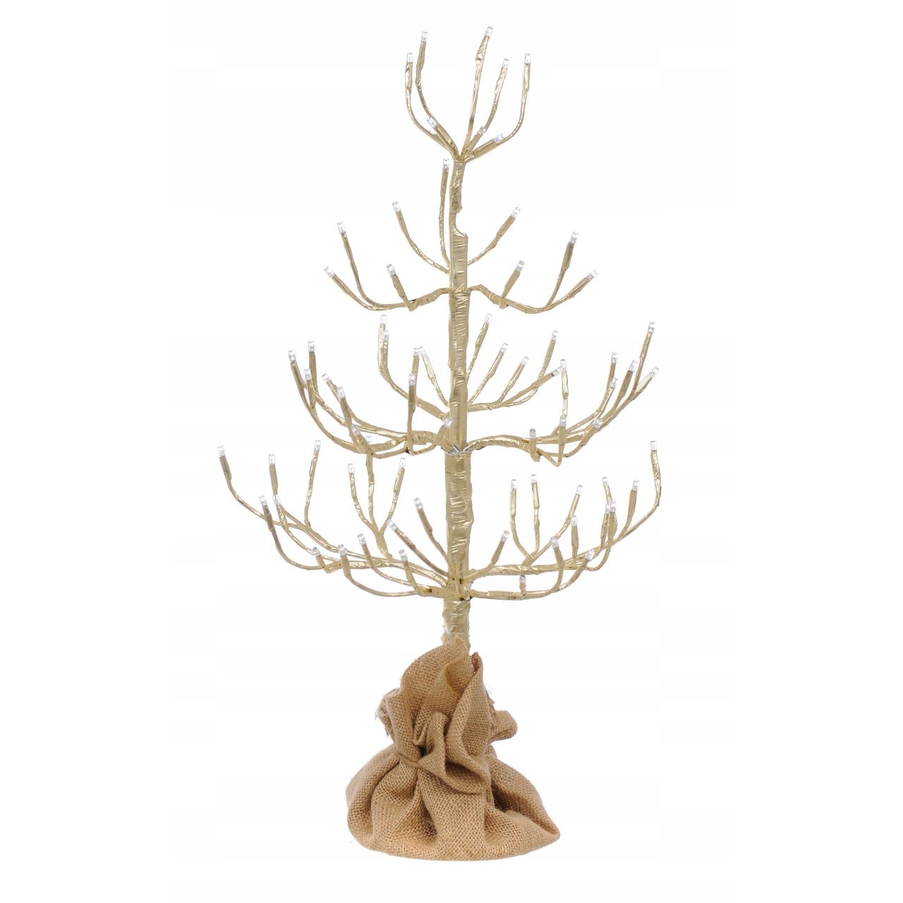 Pom decorativ cu lumini, auriu, 72 LED, IP20, 60 cm - Artool.ro