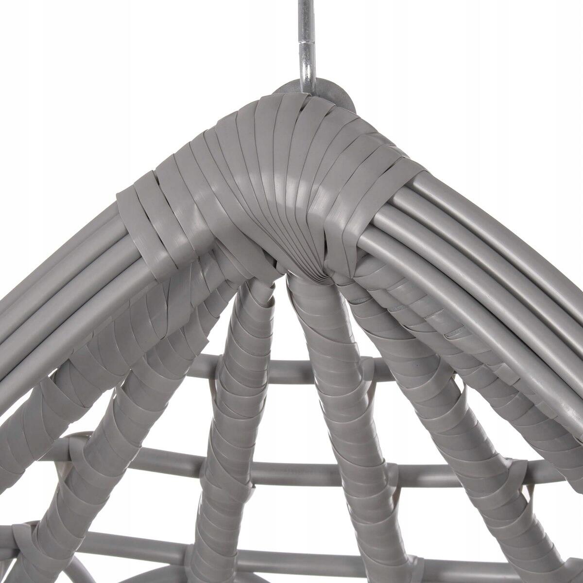 Scaun leagan suspendat, Springos, Simona, ratan sintetic, gri, perna ...