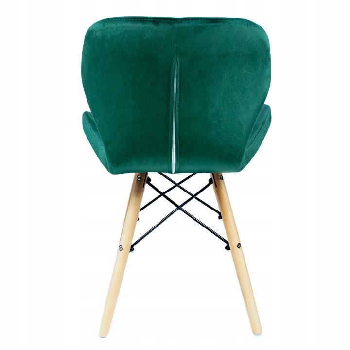 Scaun stil scandinav, catifea, lemn, verde, 46x50x73 cm, Velvet - Artool.ro