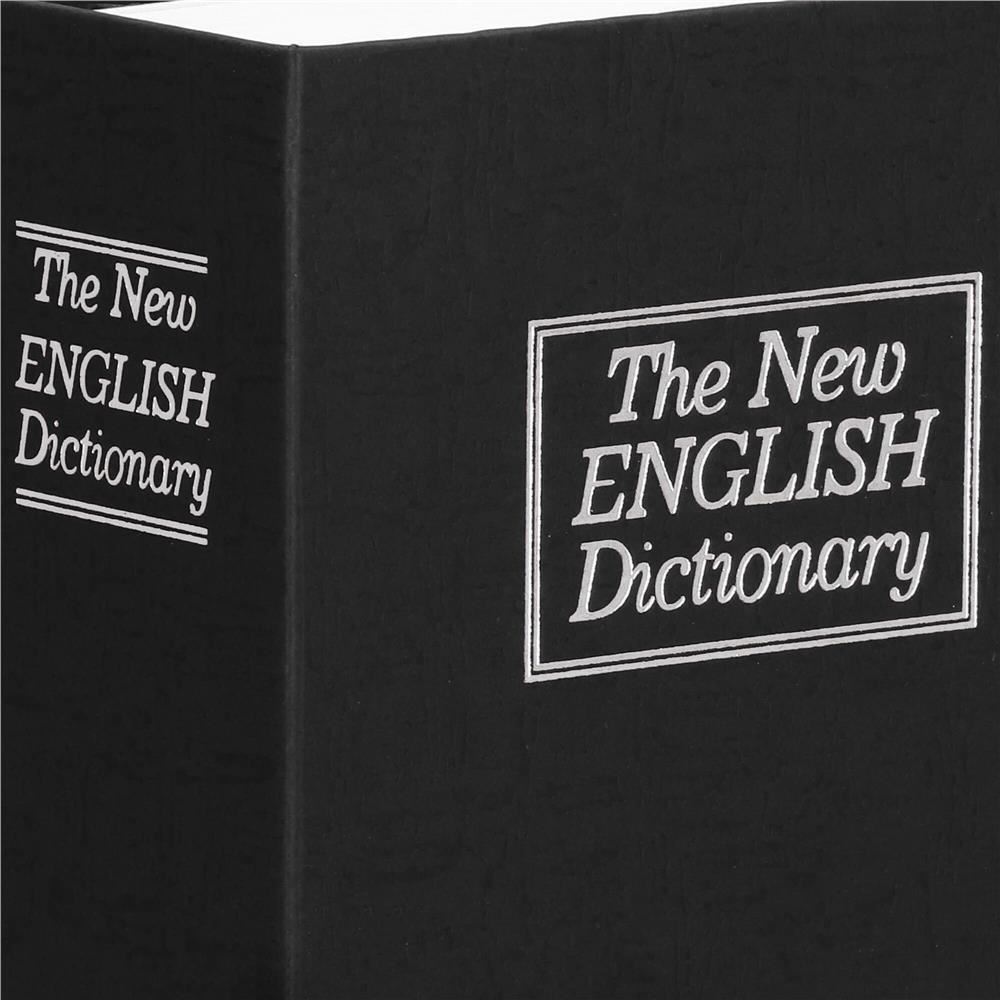 Seif, caseta valori, cutie metalica cu cheie, portabila, tip carte ...