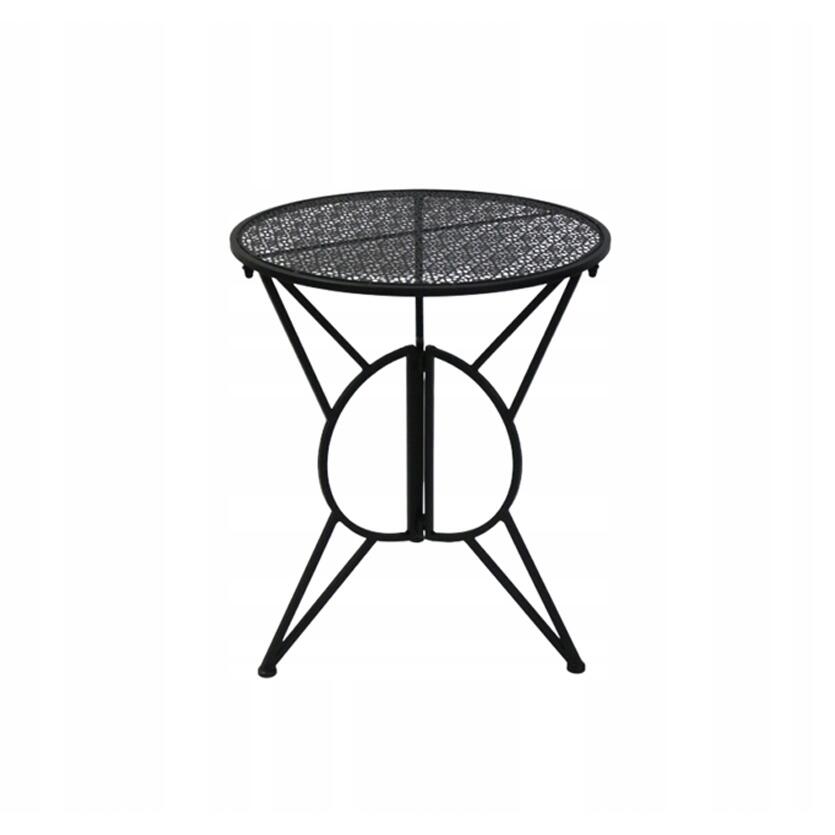 Set mobilier gradina/terasa, metal, negru, 1 masa, 2 scaune, Susan ...