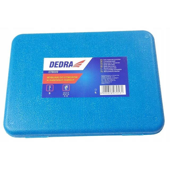 Set preducele pentru gaurit, 9 buc, cu trusa, 2.5-10 mm, Dedra - Artool.ro