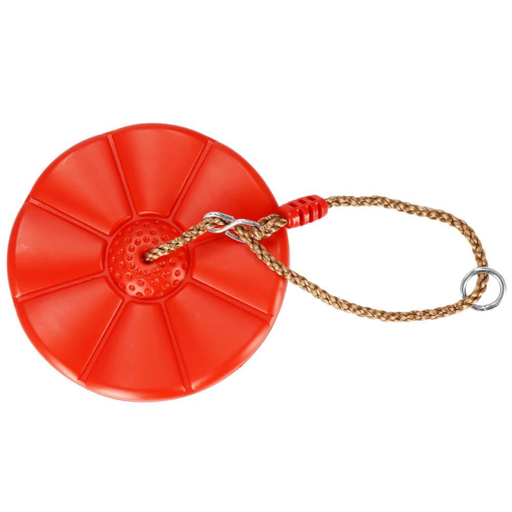 Set tiroliana copii, Springos, cu leagan rotund, maner, scripete ...