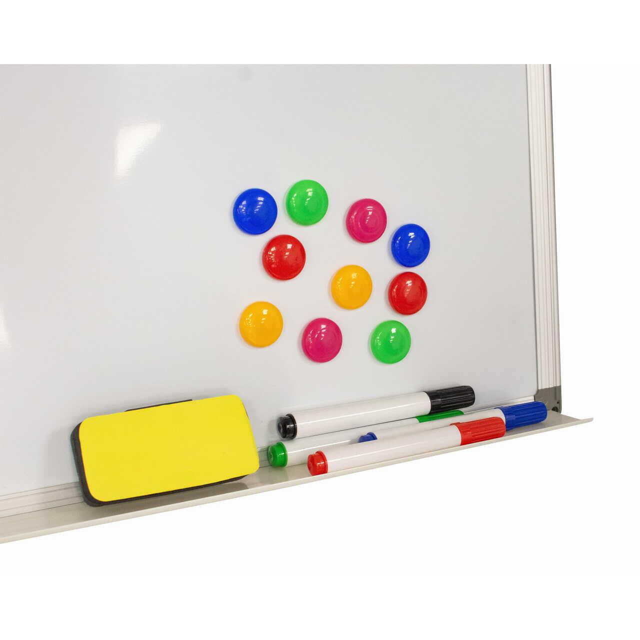 Tabla magnetica cu stergere uscata, Jumi, cu burete si markere, 90x60 ...