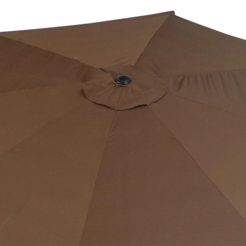 Umbrela gradina/terasa, cu inclinatie, manivela, cafeniu, 300 cm ...