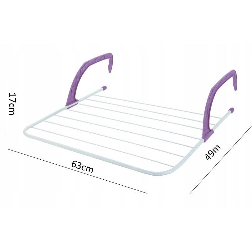 Uscator rufe pentru balcon, calorifer, capacitate uscare 6 m, 63x49x17 ...