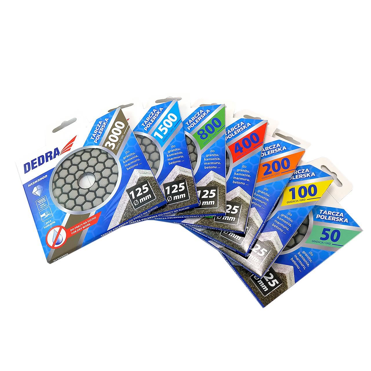 Discheta diamantata pentru lustruit/slefuit uscat, flexibil, P3000, 125 ...