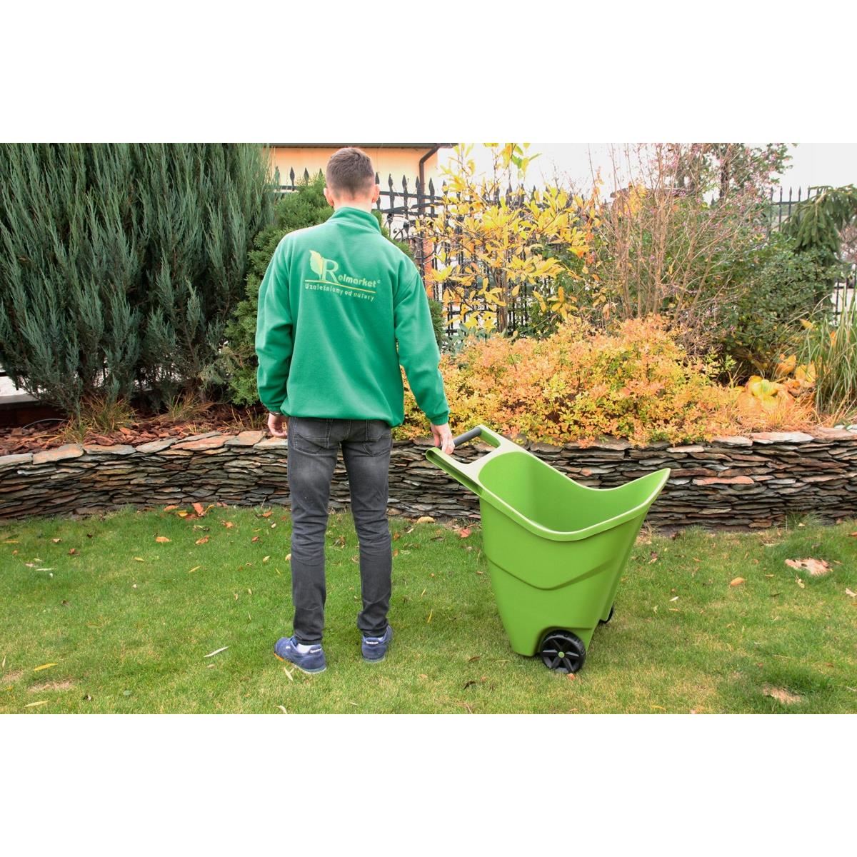 Roaba de gradina, plastic, verde, 85 L - Artool.ro