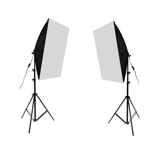 Reflectoare cu difuzie pentru studio foto, 2x150 W, 2x trepied 80/220 ...