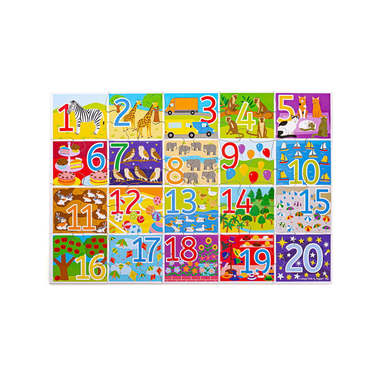 Puzzle de podea cu numere (20 piese) - Artool.ro