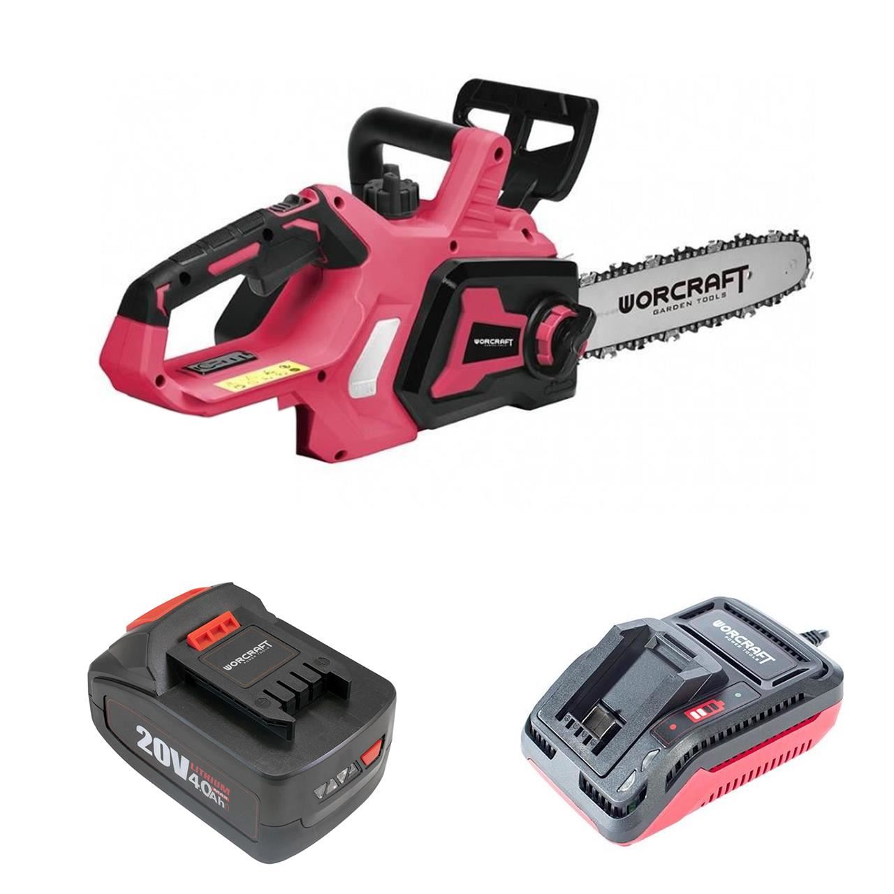 Drujba electrica, cu acumulator 4 Ah, incarcator 20V Li-Ion, 25 cm ...