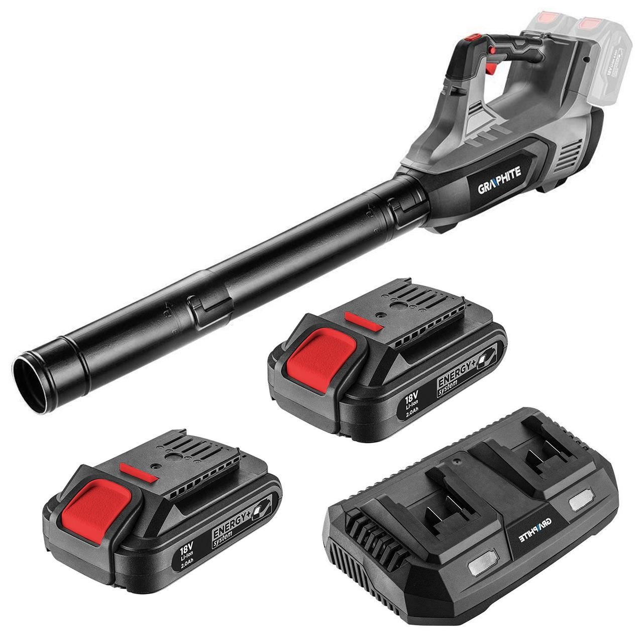 Suflanta frunze, cu 2 acumulatori 2 Ah, incarcator 2x18V Li-ion ...