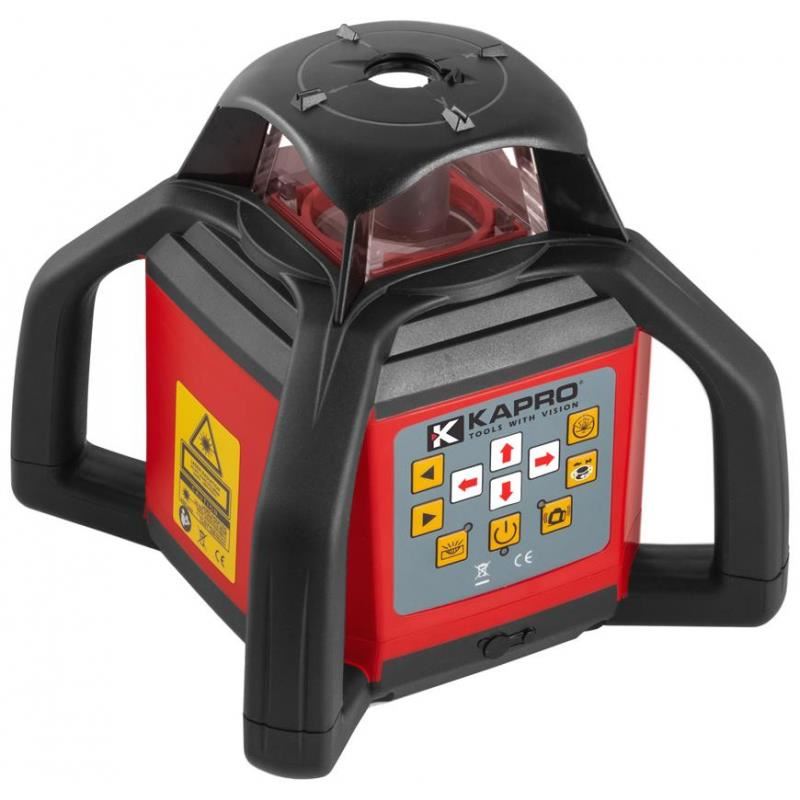 Nivela laser de exterior, cu detector, rotativa, lumina rosie, 360°, cu ...