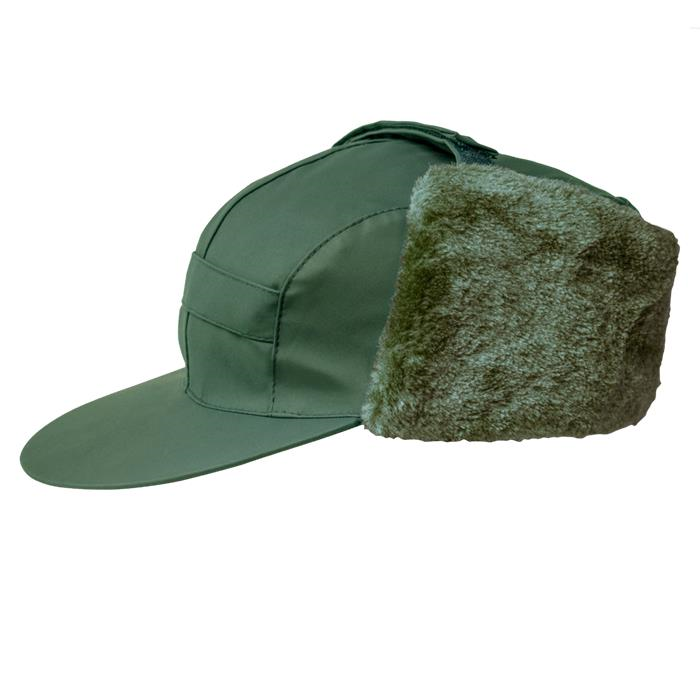 Sapca iarna de lucru cu protectie pentru urechi, poliester, verde ...