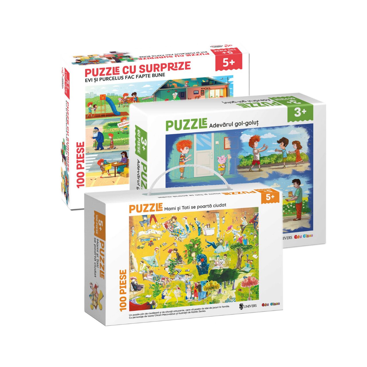 Pachet 3 puzzle-uri educative - Artool.ro