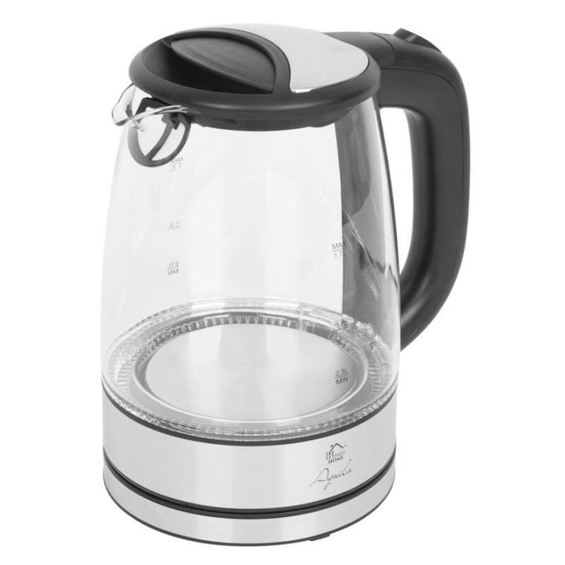 Fierbator apa Aquila, 1850-2200 W, sticla, filtru detasabil, 1.7 L ...