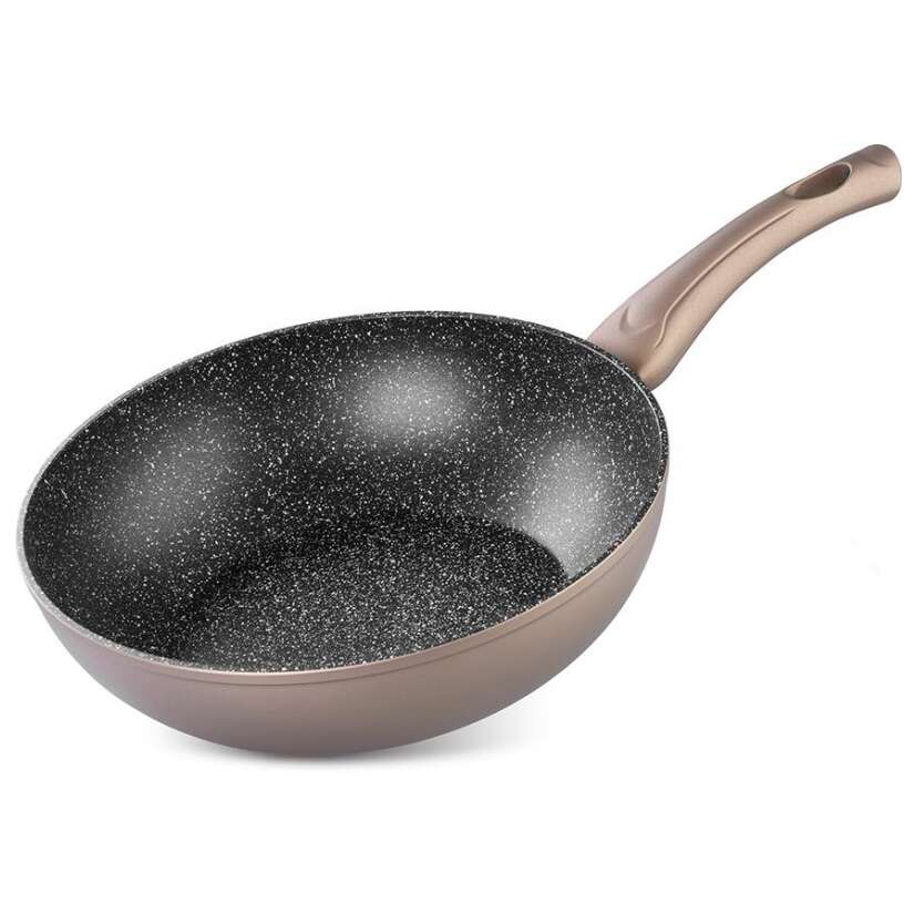 Tigaie Wok, Coffee Brown Line, 28 cm, MagicHome - Artool.ro