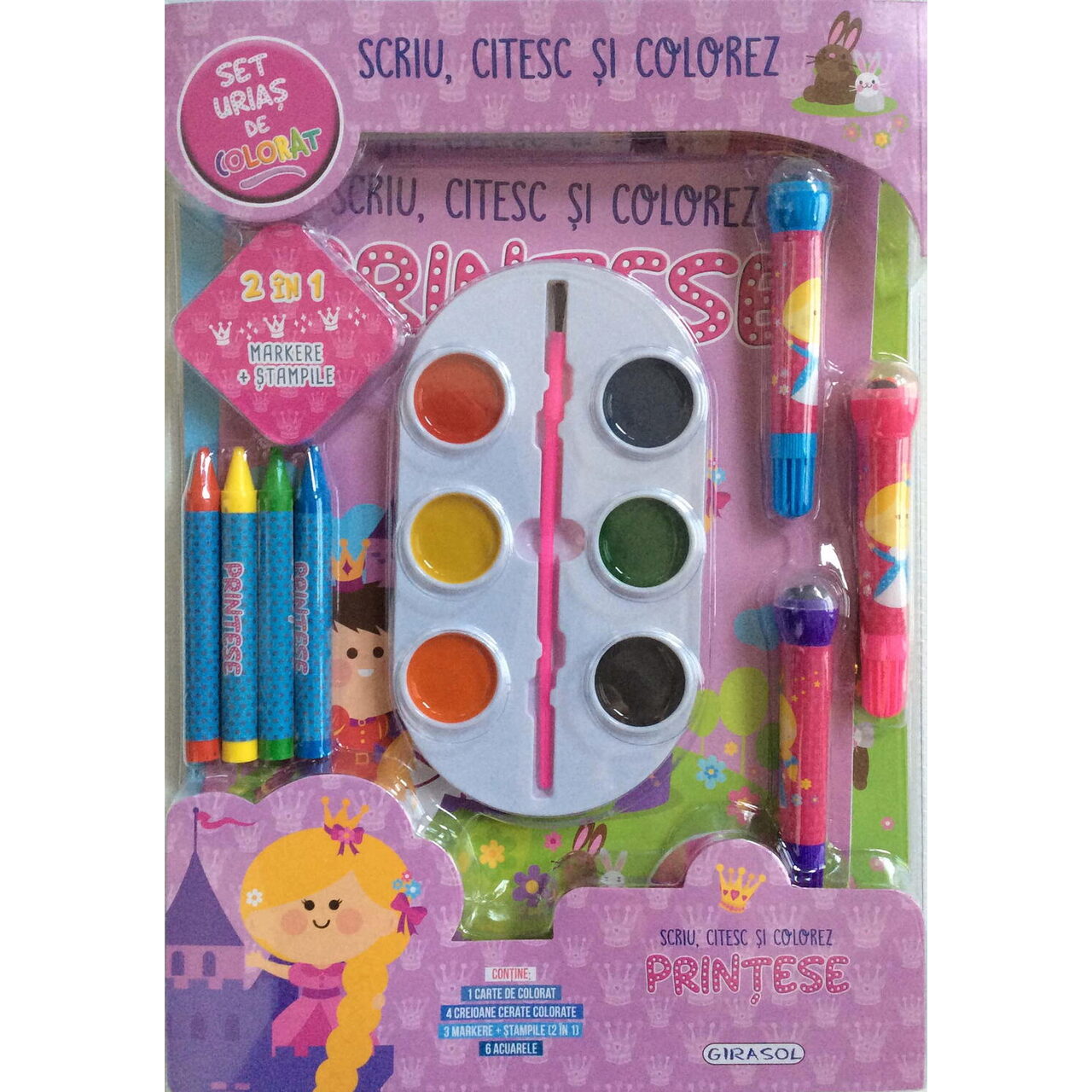 Scriu, citesc si colorez - Printese - Artool.ro