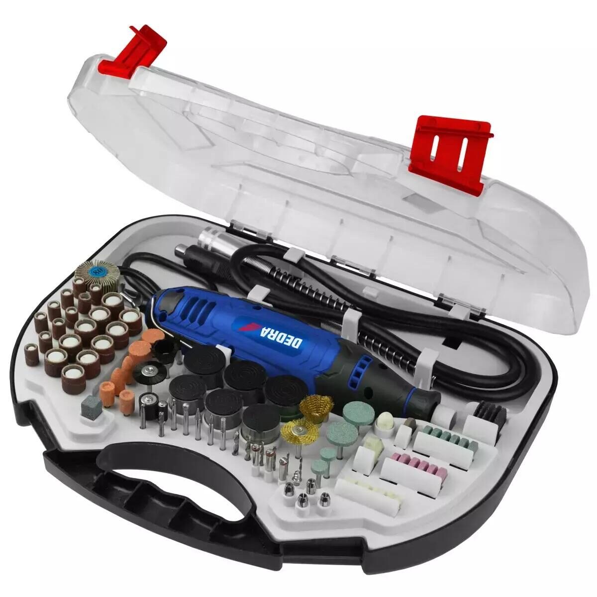 Mini polizor cu accesorii, 135 W, Dedra - Artool.ro