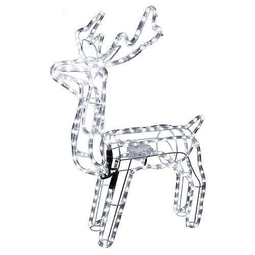 Decoratiune Craciun, Ren cu cap in miscare, LED, 65x40x95 cm, MAGIC ...