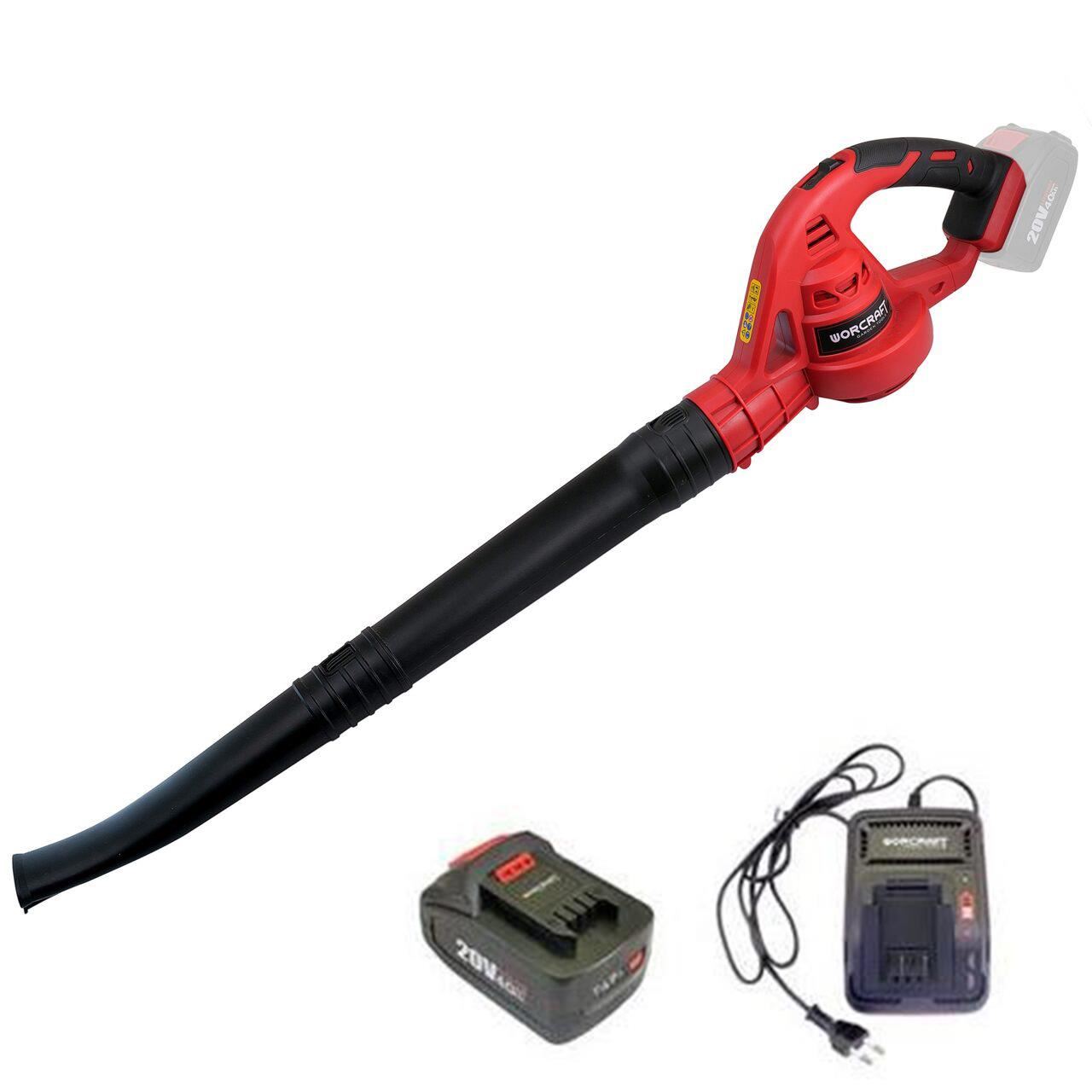 Suflanta frunze, cu acumulator 4 Ah, incarcator 20V Li-Ion, Worcraft ...