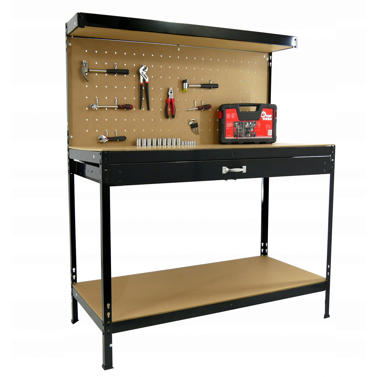 Masa metalica cu panouri pentru scule 120x60x150 cm - Artool.ro