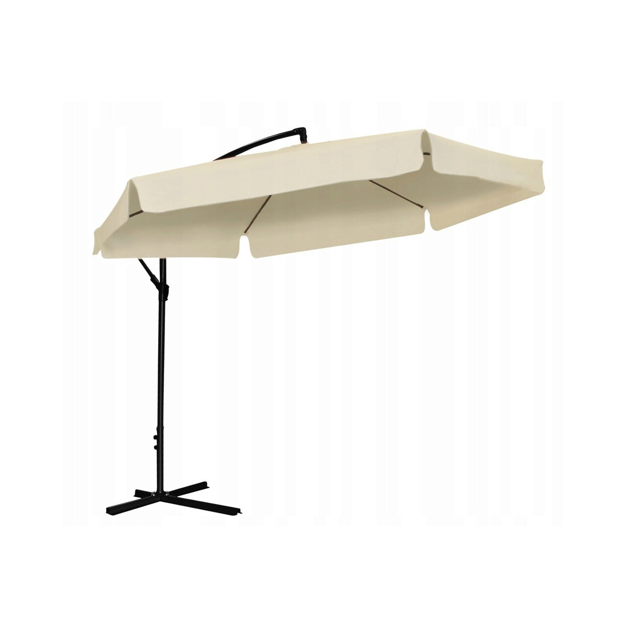 Umbrela gradina/terasa, articulatie tip banana, bej si negru, 300 cm ...