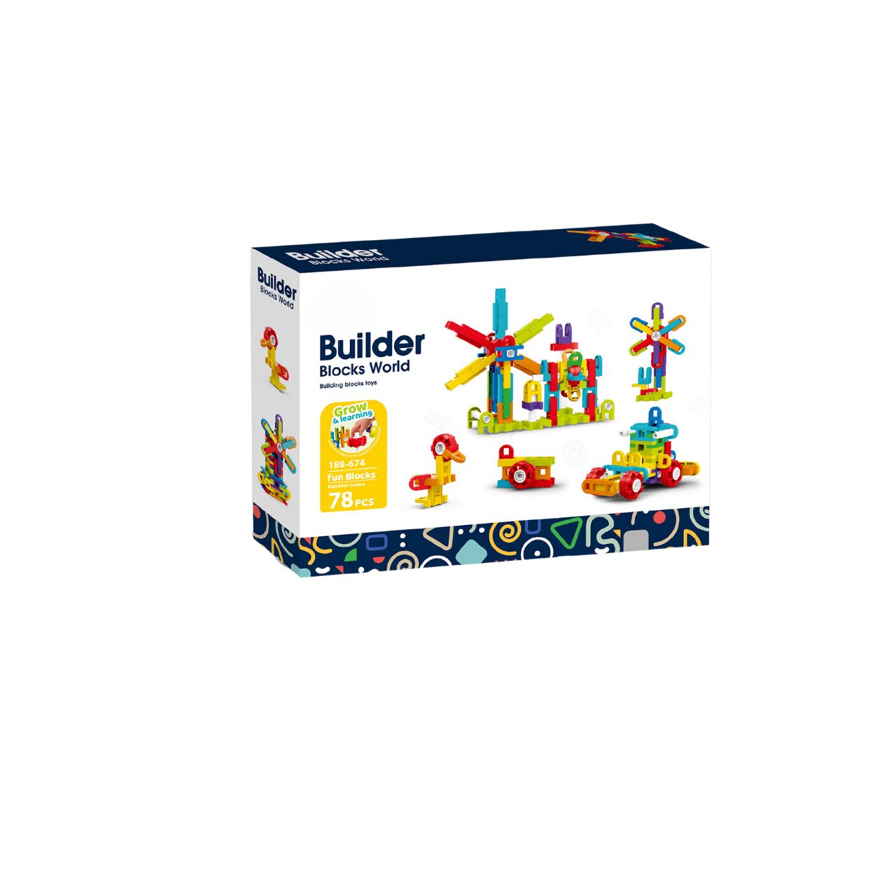 Set de constructie STEAM - Fun Blocks (78 piese) - Artool.ro