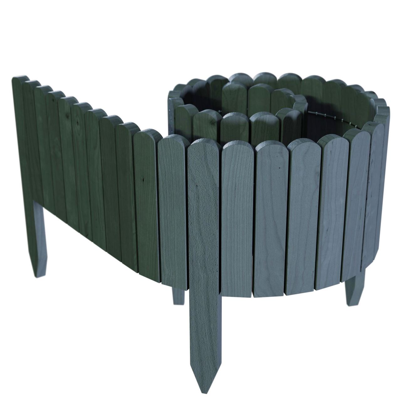 Gard de gradina decorativ din lemn, antracit, 200x40 cm - Artool.ro