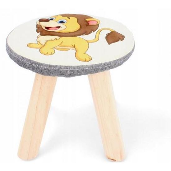 Scaun taburet pentru copii, model leu, 28x28 cm - Artool.ro