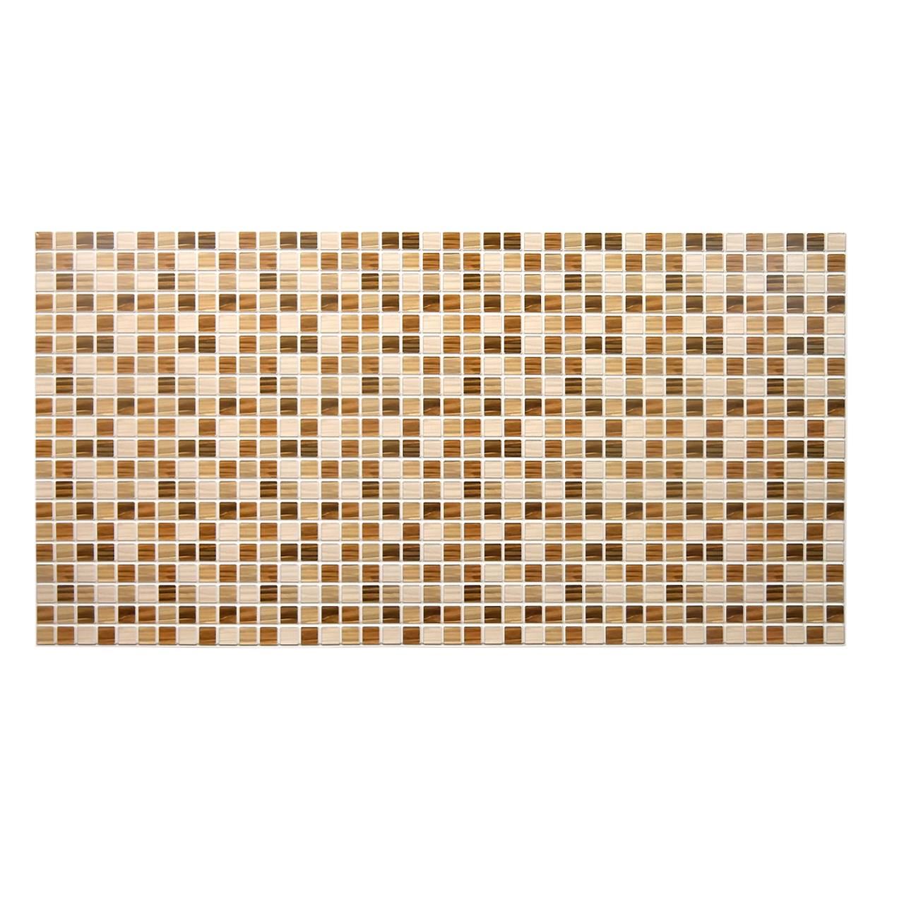 Panou decorativ, PVC, model mozaic, nuante portocaliu, 96x48.5 cm ...