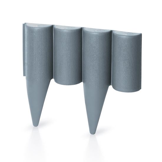 Bordura de gradina din plastic, antracit, set 10 buc, 25x3x22.5 cm, 2.5 ...