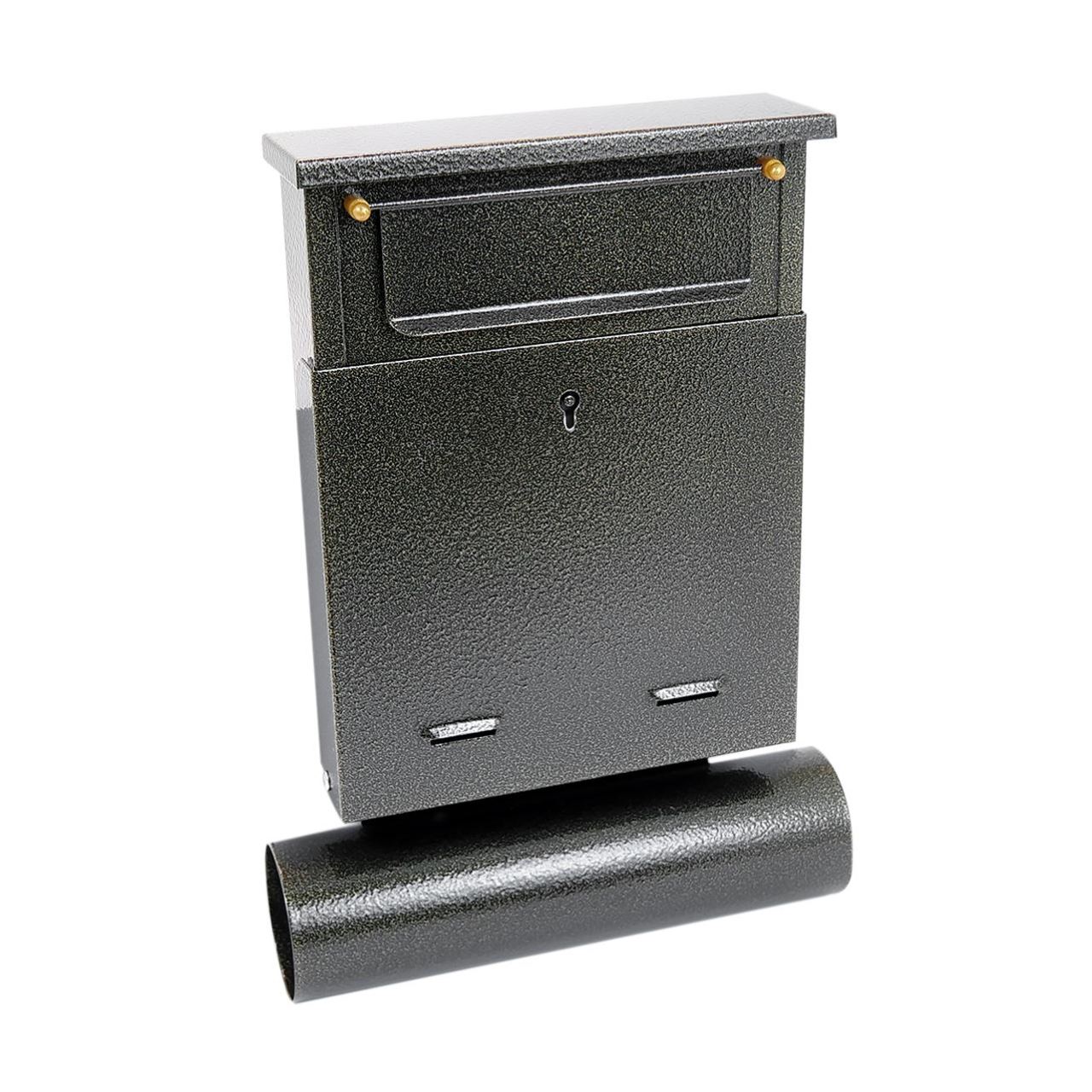 Cutie postala, cu loc pentru ziar, auriu, format B6, 23x6.5x33.5 cm ...