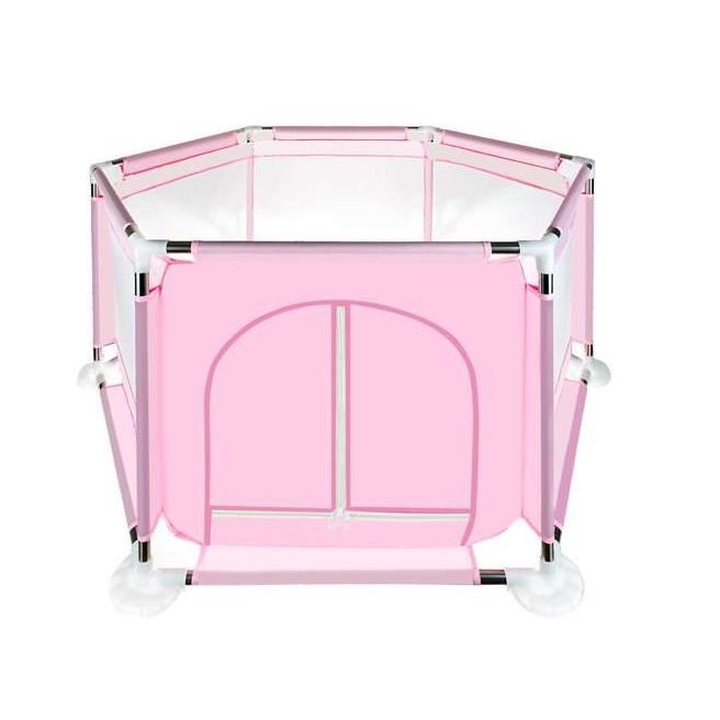 Tarc de joaca pentru copii si bebelusi, cadru inox, roz, max 50 kg ...